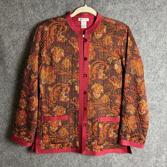 PATTY KIM | Jackets & Coats | Patty Kim Paisley Quilted Reversible ...